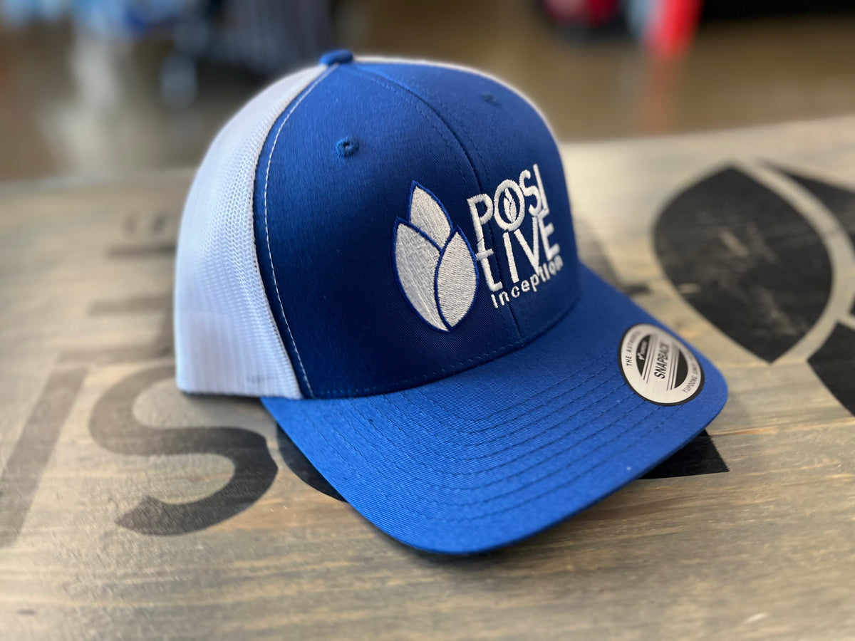 Positive Inception Royal Blue and White Hat – The Positive Inception
