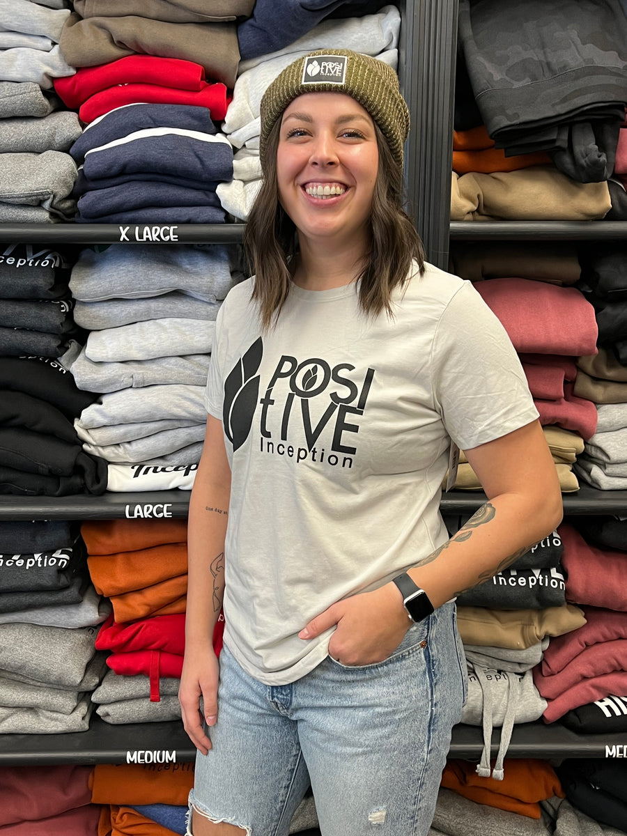 Women's Positive Inception Birch and Black T-shirt – The Positive Inception