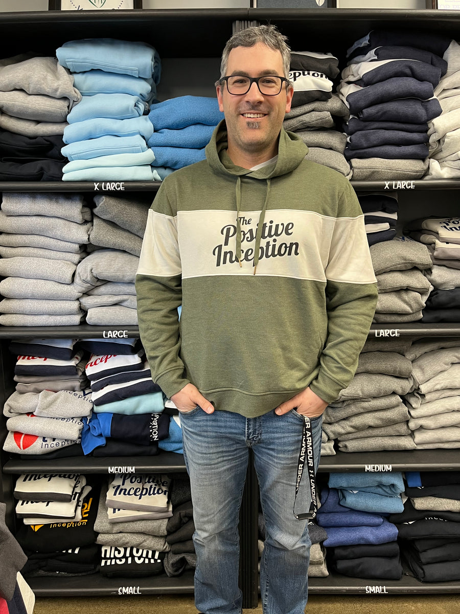 Positive Inception Varsity Military Green Hoodie – The Positive Inception