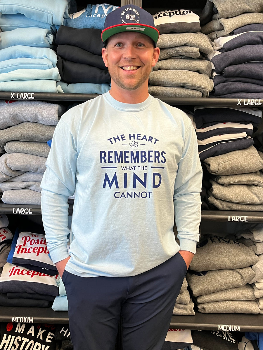 The Heart Remembers Light Blue/Navy Alzheimer Long-Sleeve – The ...