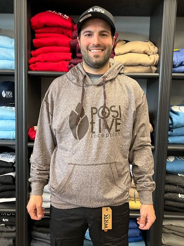 Unisex Positive Inception Brown Long-Sleeve Hoodie – The Positive Inception