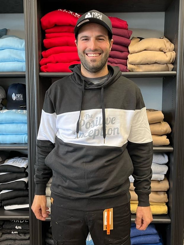 Unisex Positive Inception Varsity Black and Grey Hoodie – The Positive ...