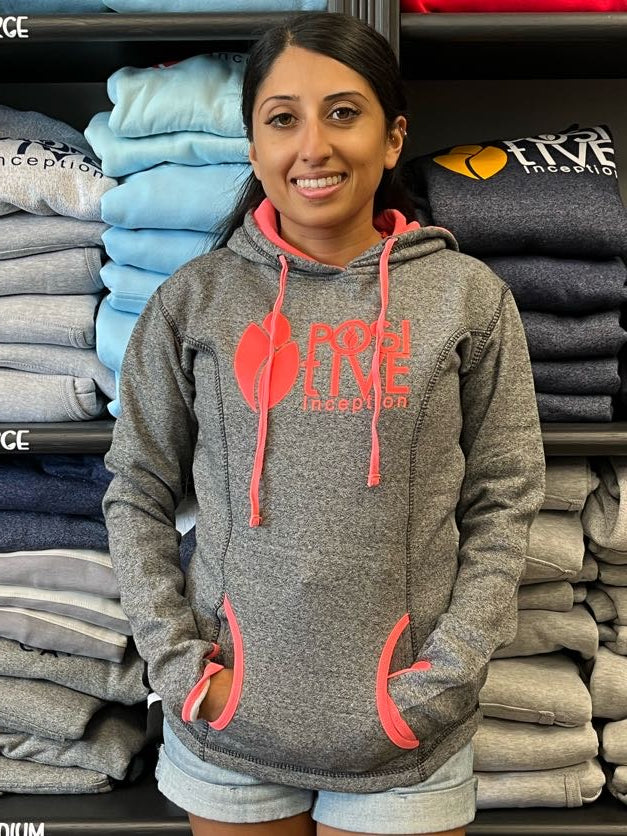 25% Off (Usually $60) Women's Charcoal Grey and Pink Logo Positive Inc ...