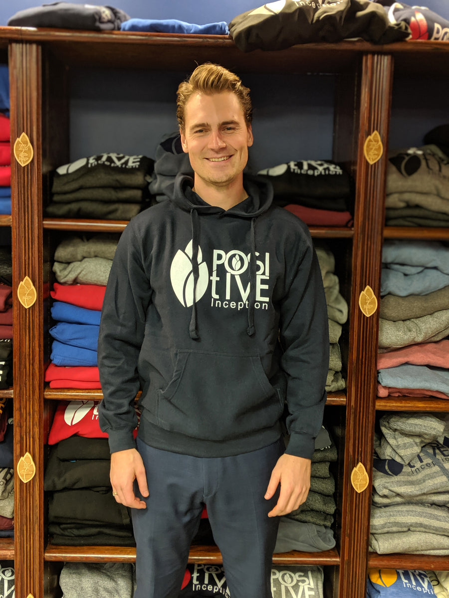 Unisex Positive Inception Navy Blue Hoodie – The Positive Inception