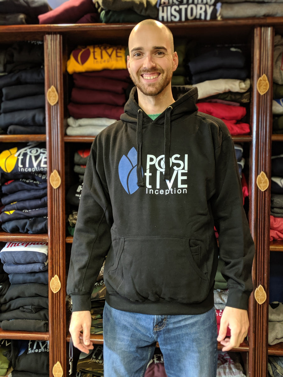 Black and Blue Unisex Positive inception Hoodie – The Positive Inception