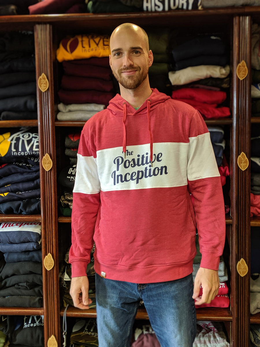 Unisex Positive Inception Varsity Red and Navy Blue Hoodie – The ...