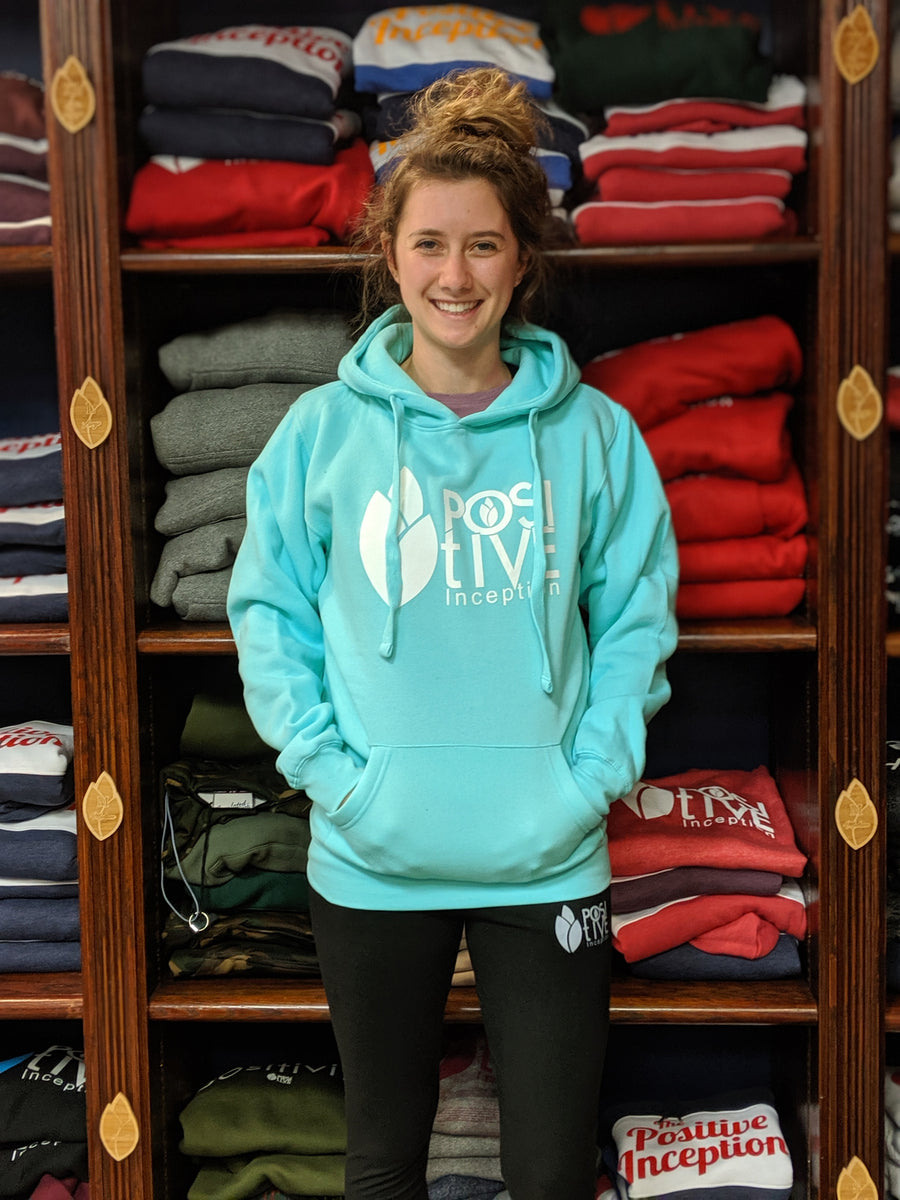 Women's Positive inception Mint and White Baggy Hoodie – The Positive ...
