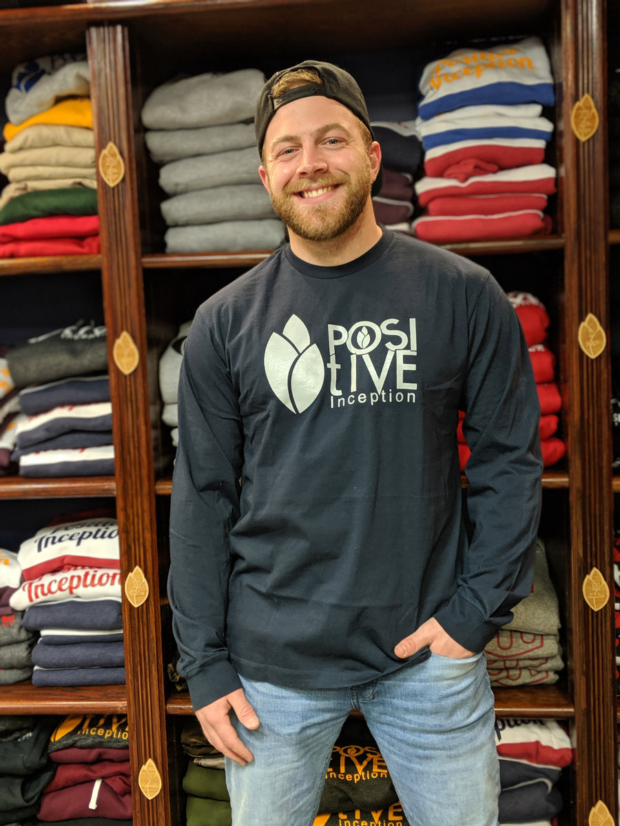 Positive Inception Unisex Navy Blue and Grey Long Sleeve – The Positive ...