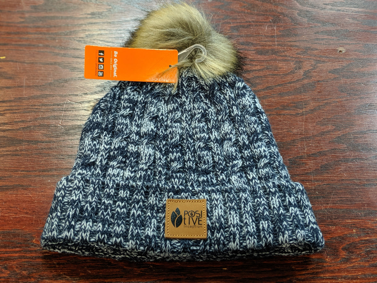 Navy Heather Pom Pom Toque – The Positive Inception
