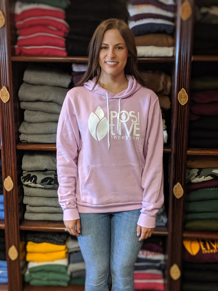 Unisex Positive Inception Lilac and White Main logo Hoodie – The ...