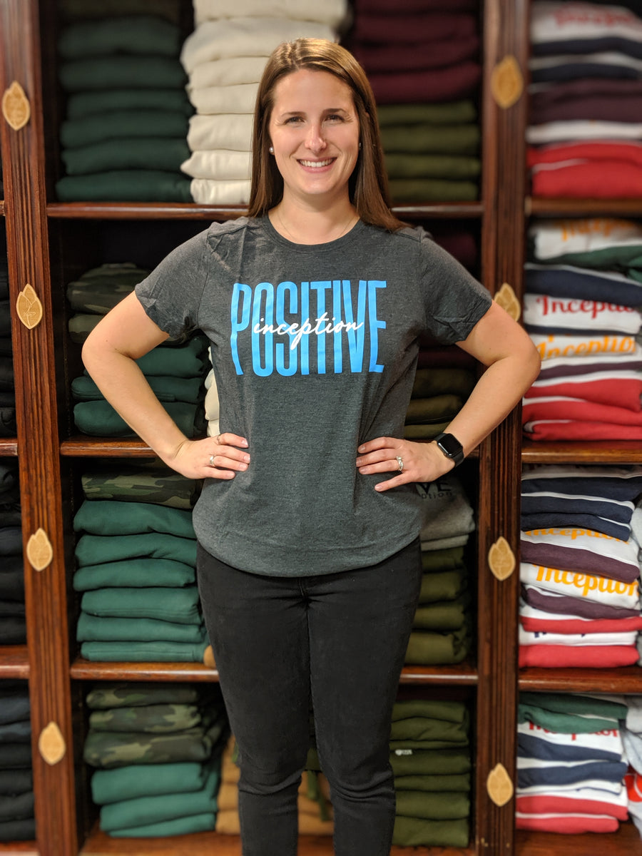 Women's Positive Inception Black and Blue T-shirt – The Positive Inception
