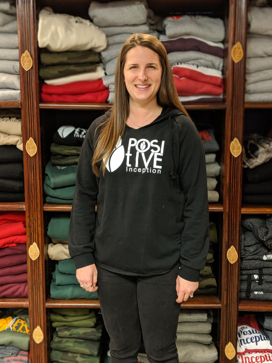 Women's Positive Inception Black Wave Wash Light Pullover Hoodie – The ...