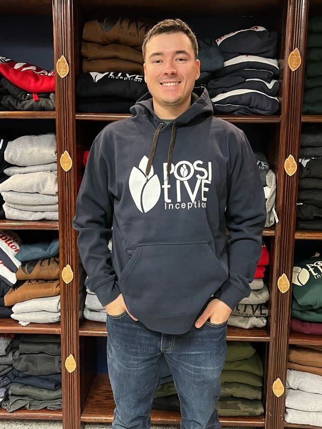 Unisex Navy Blue Heavyweight Work Hoodie – The Positive Inception