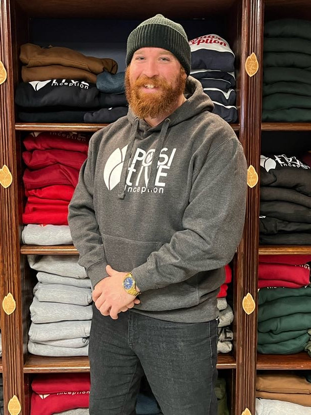 Unisex Charcoal and White Heavy Positive Inception hoodie – The ...