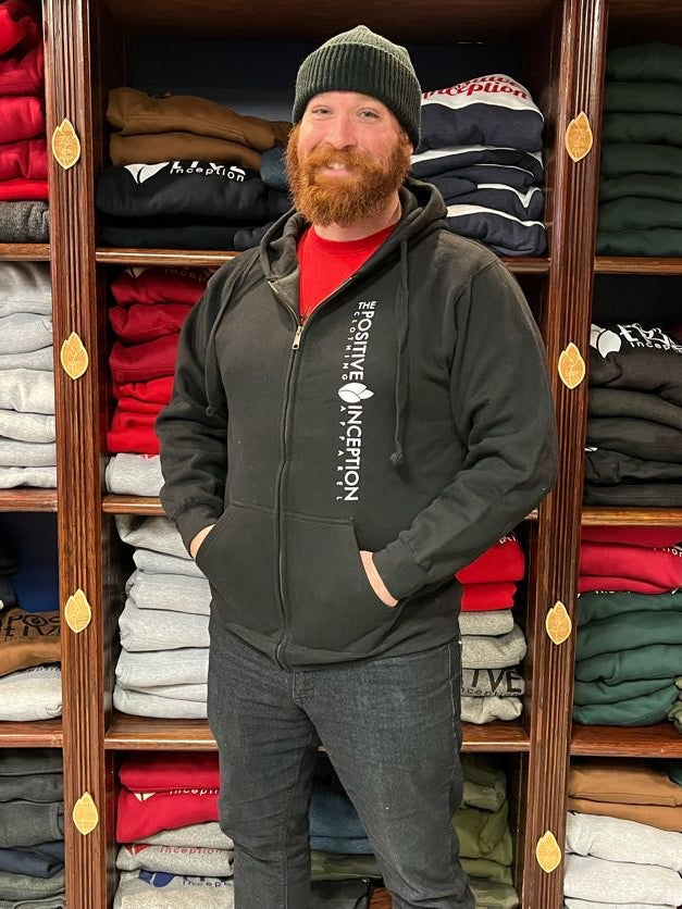 Full Zipper Positive Inception Black Hoodie – The Positive Inception